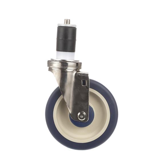 Medium Duty 1-5/8" Expanding Stem Caster With 5" Blue Polyurethane ...
