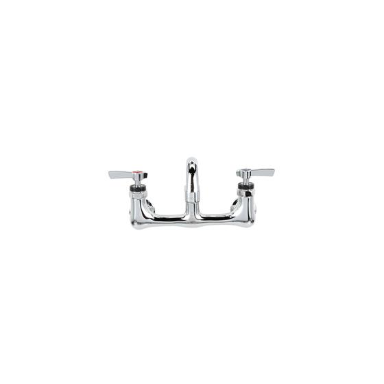 Encore® 8" OC. Brass Chrome Plated Wall Mount Faucet with 12" Swivel ...